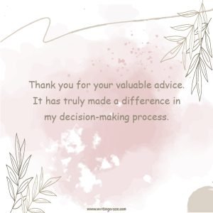 81+ Captivating Thank You for Your Advice