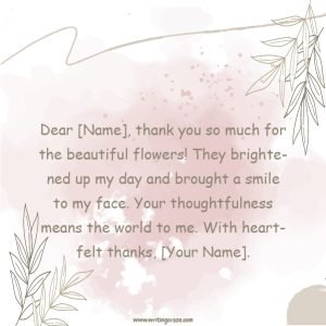 89+ Captivating Thank You for the Flowers Message Templates
