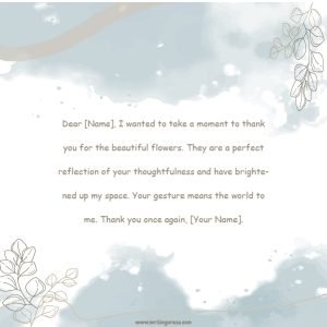 89+ Captivating Thank You for the Flowers Message Templates