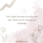 87+ Thank You for Your Insight to Deepen Connections