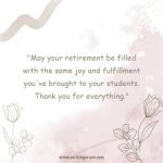 79+ Short Thank You Message to Your Retiring Teacher
